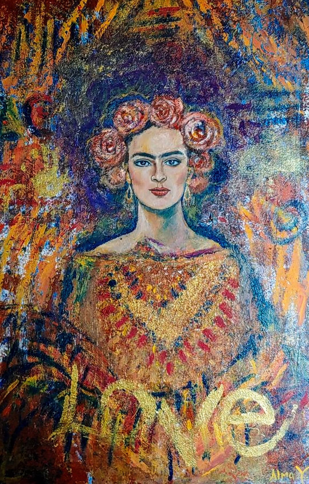 Frida Kahlo Mexican Artist Folk Art Art Print - Etsy