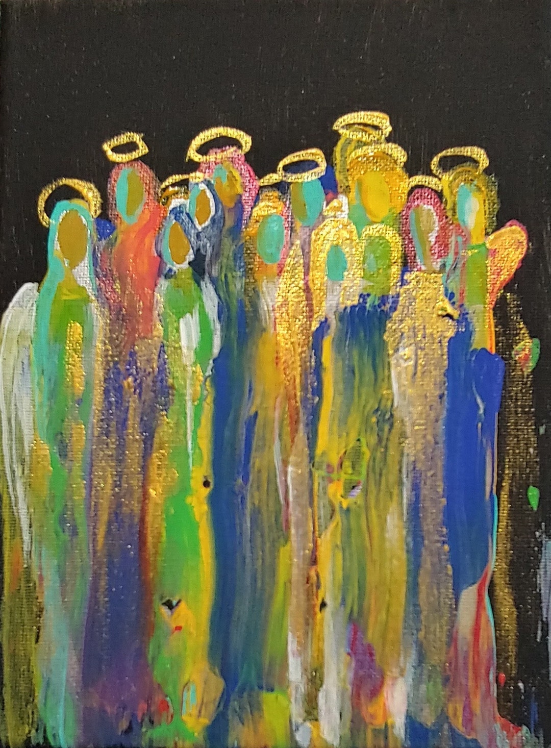 Angel Gathering Print - Etsy