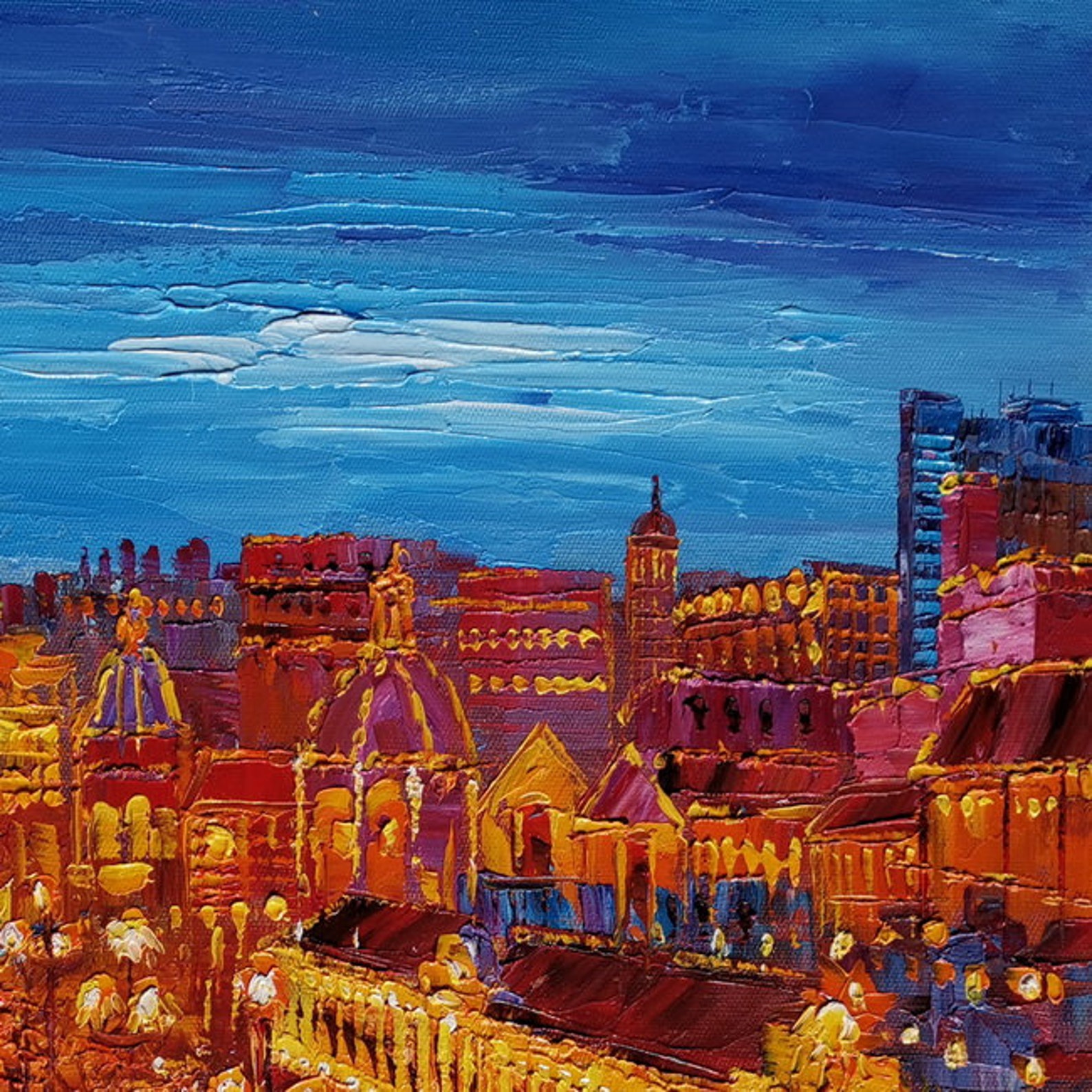 Kansas City Country Club Plaza at Night Mo-koking - Etsy