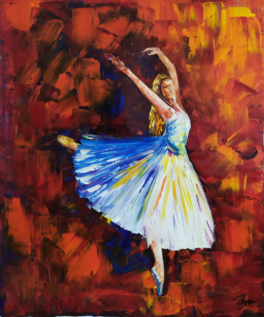 Wind Dancer-koking Fort-h24-home Decor Holiday Artwork Texture Painting ...