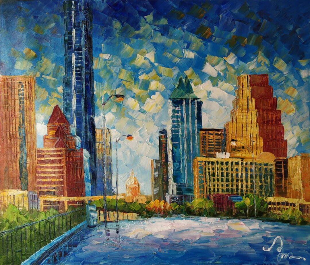 Downtown Austin Skyscrapers Texas Capitol-koking Fort-k461-home Decor ...