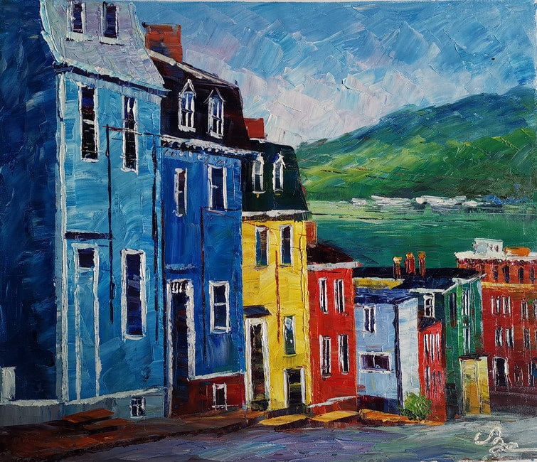 Colorful Houses on Hill in St. John's Newfoundland - Etsy