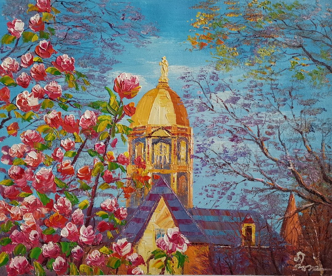 Spring Bloom Golden Dome, University of Notre Dame, Notre Dame, IN ...