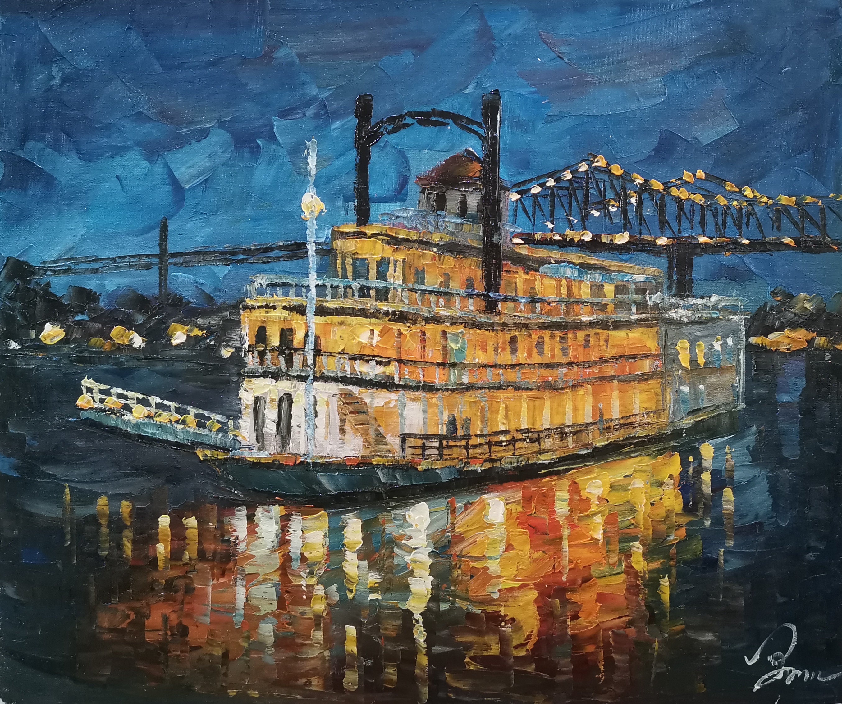 Creole Queen River Boat, Mississippi River Bridge, Baton Rouge-koking ...