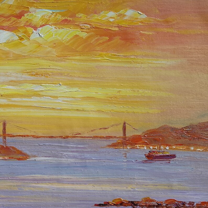 Golden View Bay Bridge & Sather Tower, From University of California ...