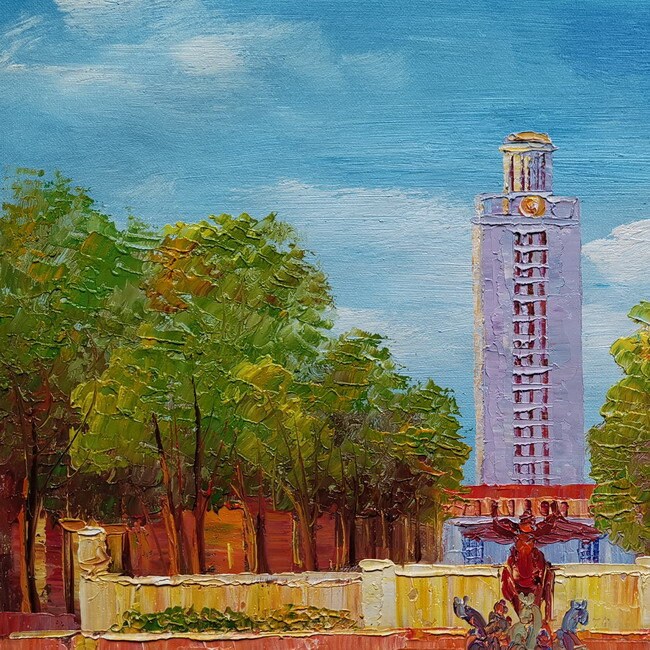 UT Tower in Spring, View From University Austin Texas-koking Fort-z550 ...