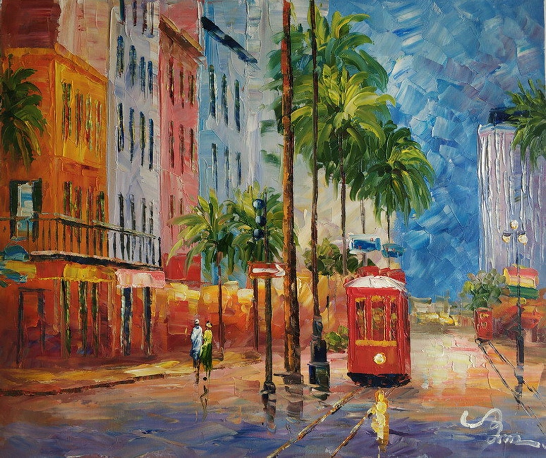 Street Car in Canal Street, New Orleans French Quarter, Louisiana ...