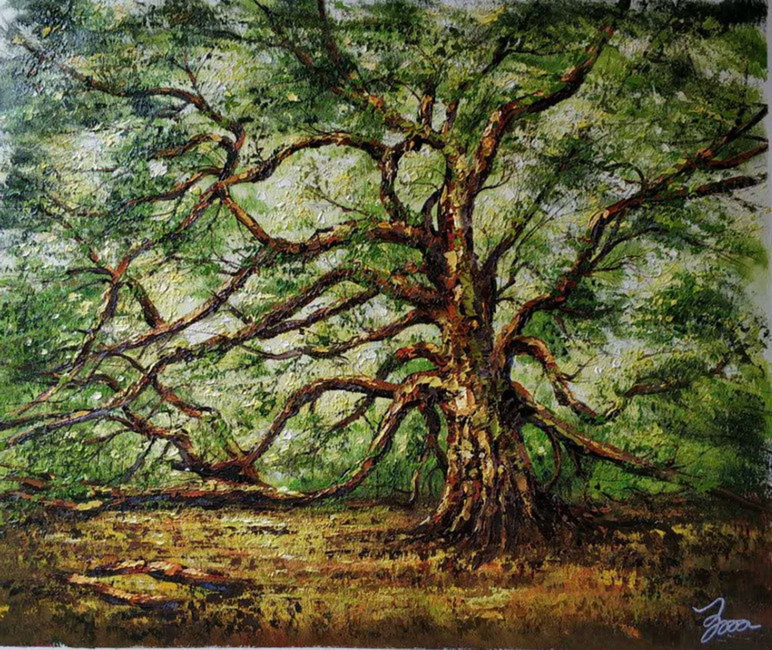 Angele Oak Trees Charleston Sc-koking Fort-d18001-home Decor - Etsy