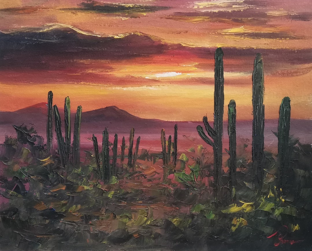 Tucson Saguaros Sunset, Arizona-koking Fort-g371-home Decor Holiday ...