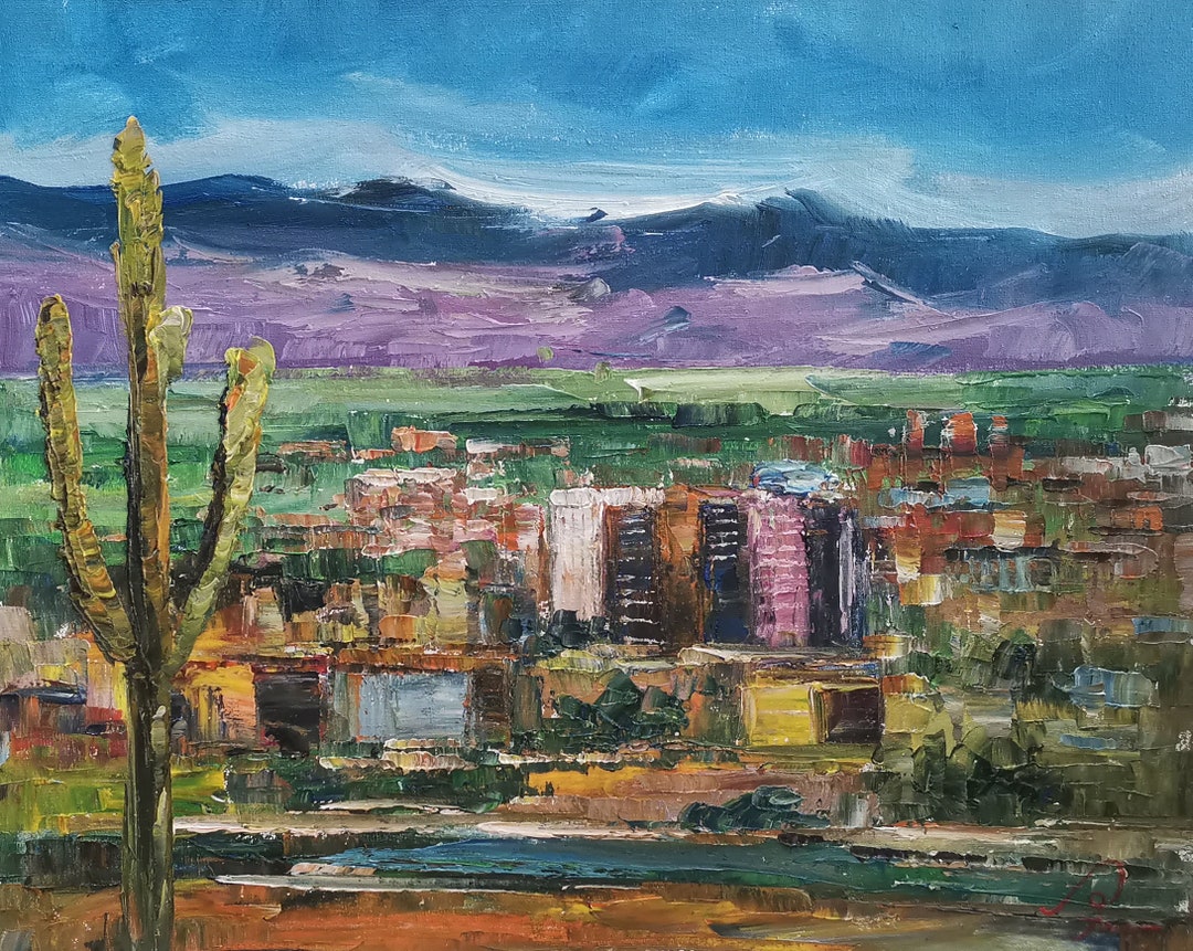 Saguaros Tucson Skyline in Dusk Arizona-koking Fort-g372-home Decor ...