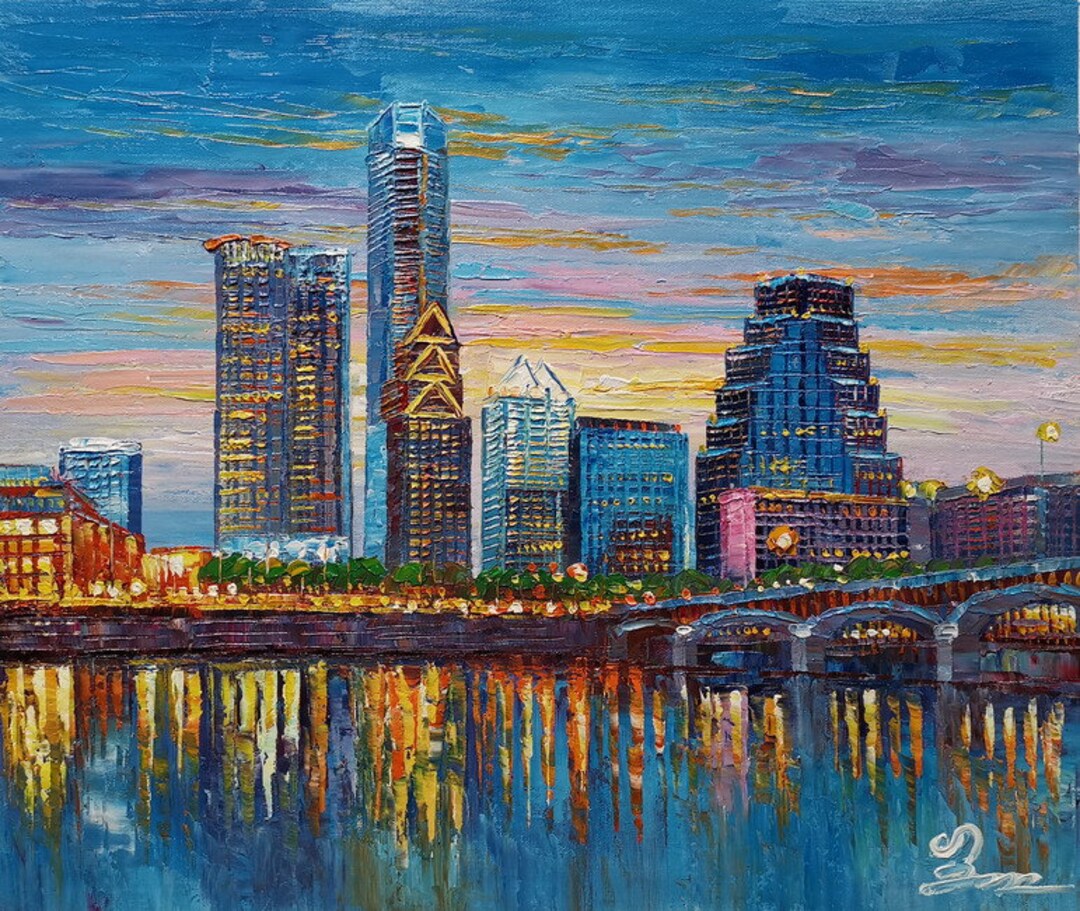 Bridge and Skylines at Night, Austin, Tx-koking Fort-z163-home Decor ...