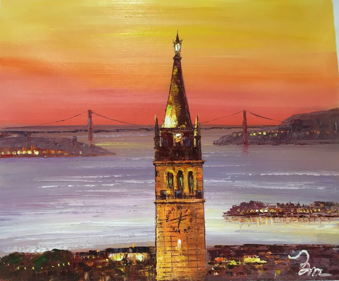 Sather Tower and Bridge, Viewed From University of California, Berkeley ...