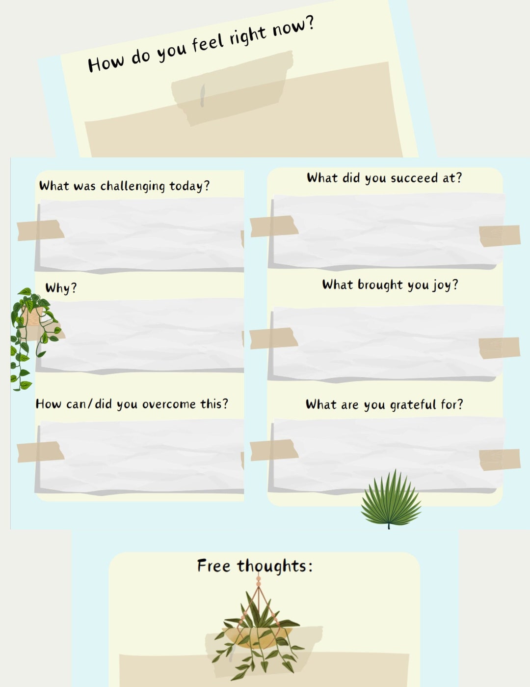 Daily Self Reflection Journal - Etsy