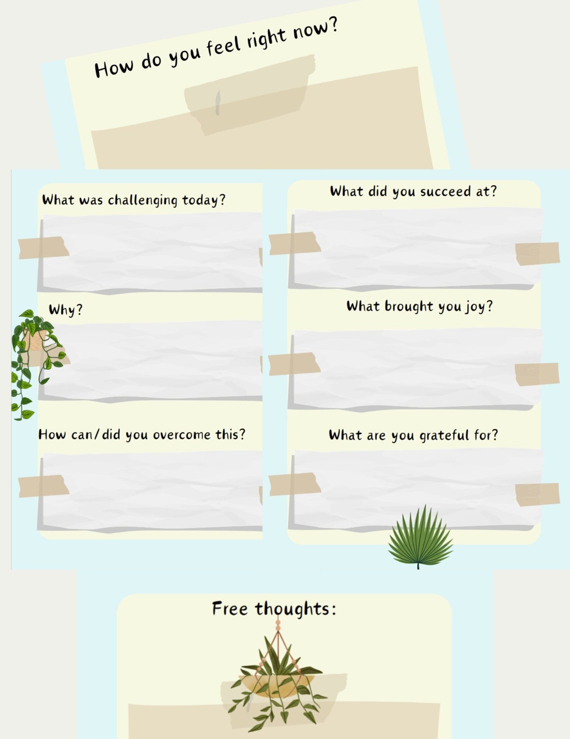 Daily Self Reflection Journal - Etsy