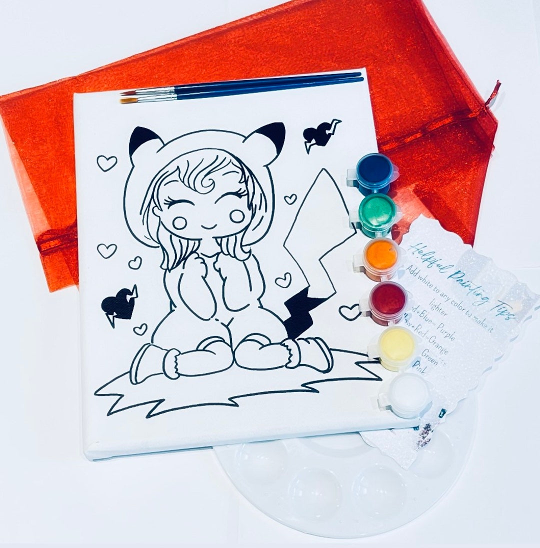 Anime Paint Kit, Anime Craft Kit, Girls Paint Night Craft, Kids ...