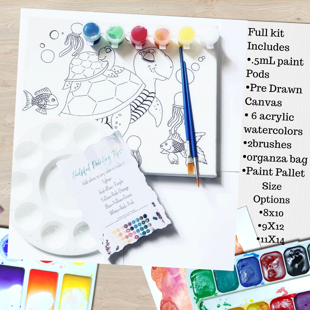 Paint Your Own Sea Turtle Paint Kit, Sea Turtle Craft Kit, Under the ...