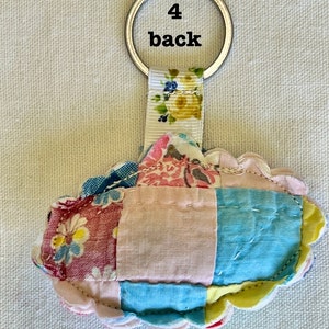 Scalloped Oval Quilted Key Rings, Repurposed Vintage and Antique Quilts ...