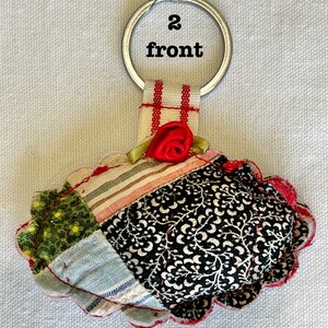 Scalloped Oval Quilted Key Rings, Repurposed Vintage and Antique Quilts ...