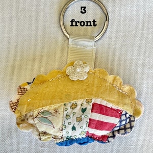 Scalloped Oval Quilted Key Rings, Repurposed Vintage and Antique Quilts ...