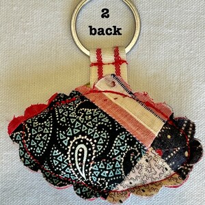 Scalloped Oval Quilted Key Rings, Repurposed Vintage and Antique Quilts ...