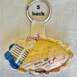 Scalloped Oval Quilted Key Rings, Repurposed Vintage and Antique Quilts ...