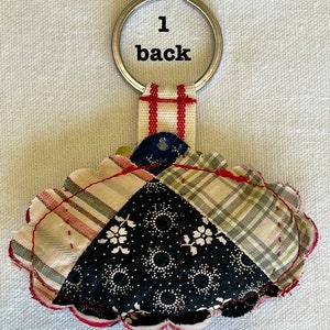 Scalloped Oval Quilted Key Rings, Repurposed Vintage and Antique Quilts ...