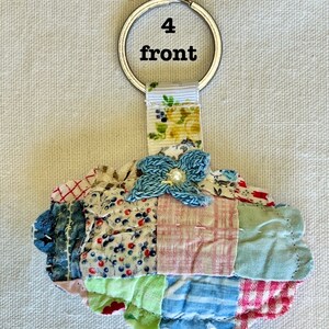 Scalloped Oval Quilted Key Rings, Repurposed Vintage and Antique Quilts ...