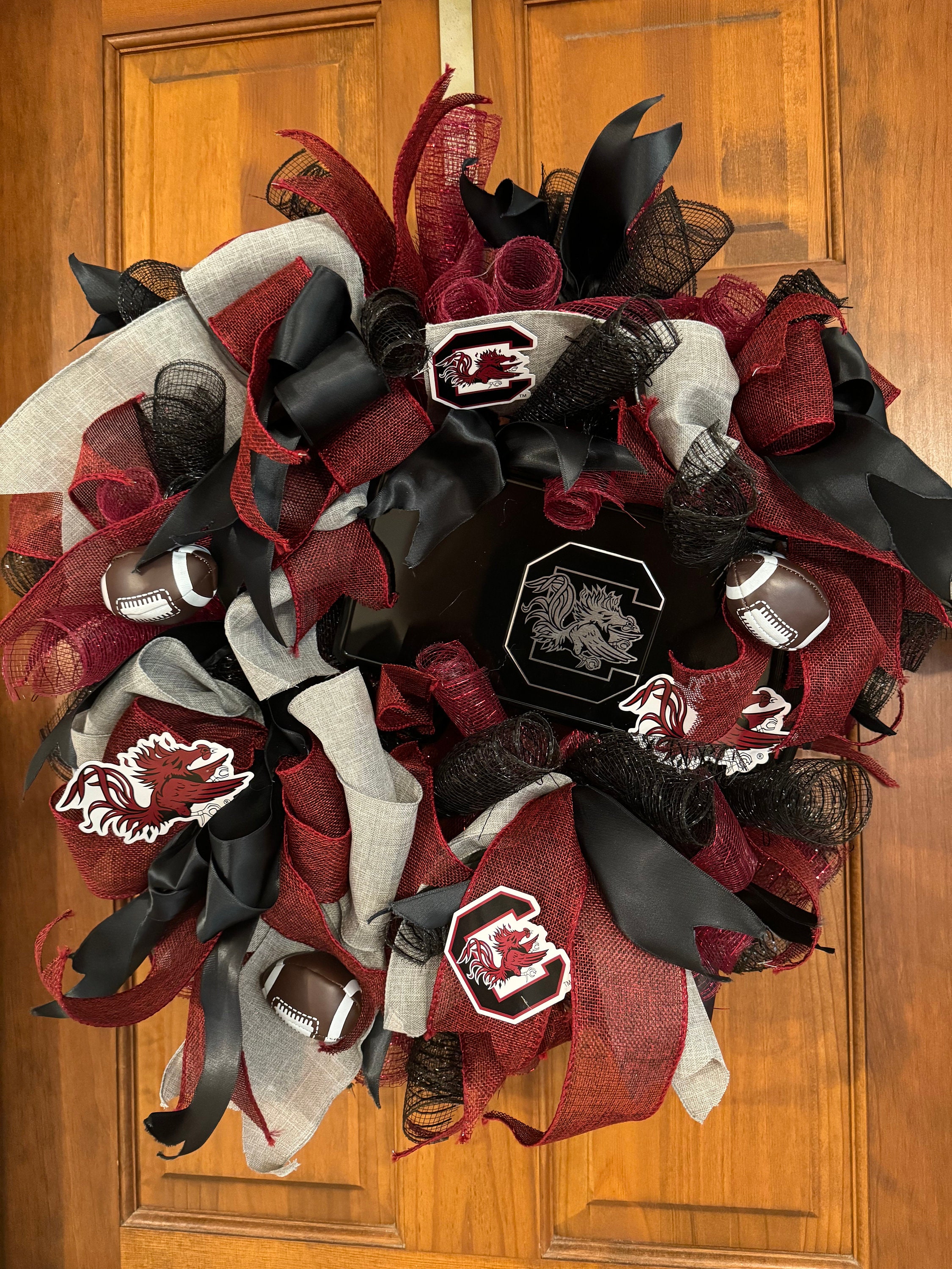 University of South Carolina Deco Mesh Wreath - Etsy