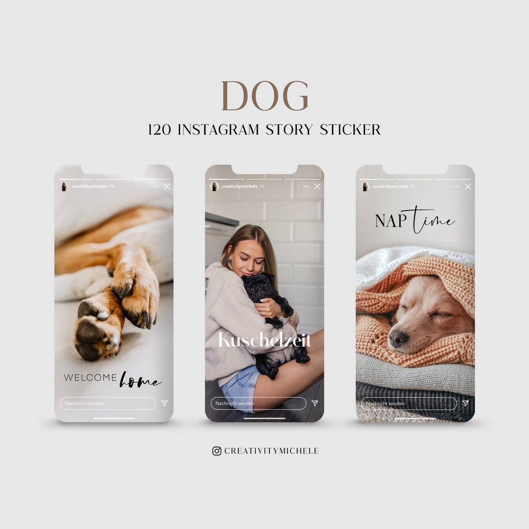 120 Instagram Story Sticker Dog Dog PNG Digital Procreate - Etsy