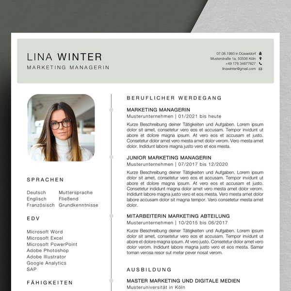 Procreate Resume Template - Etsy