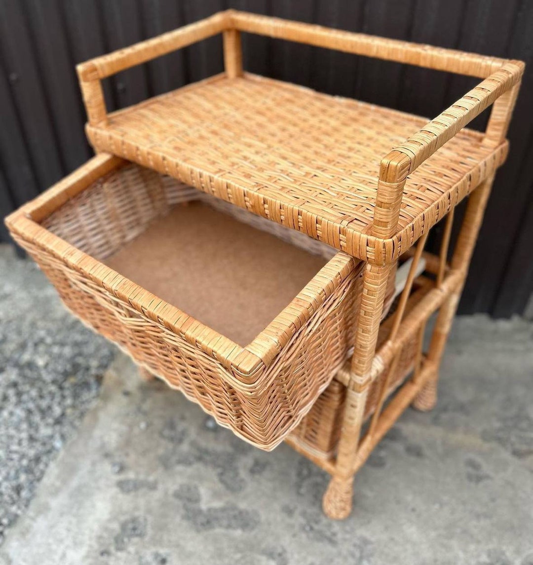 Wicker Shelf, Handmade Rattan Furniture, Chest of Drawers, Wicker ...