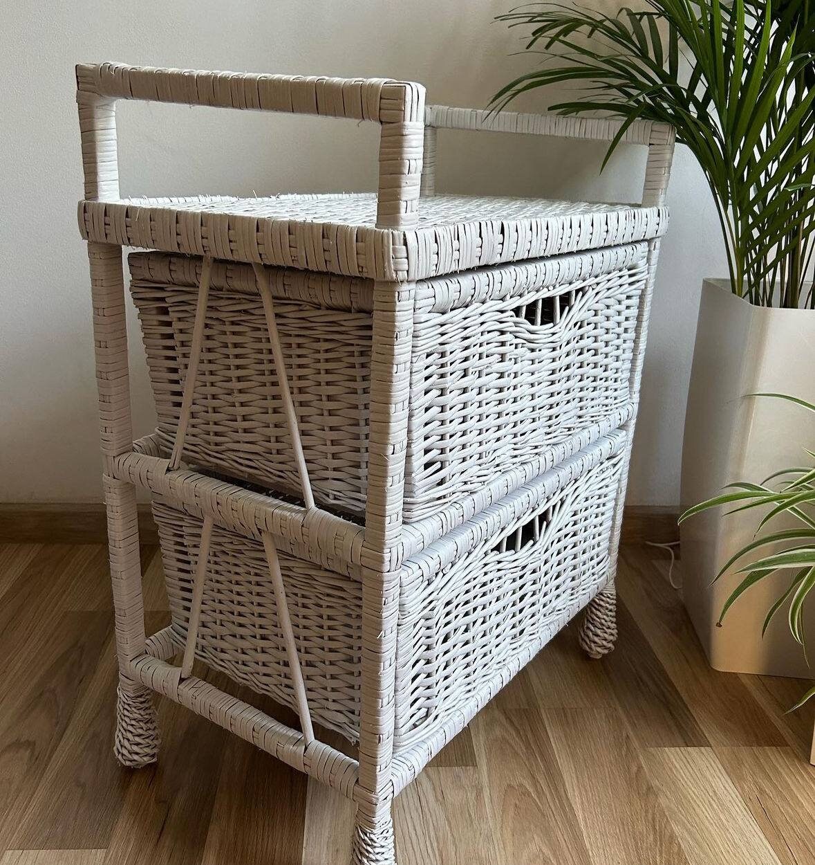 Wicker Shelf, Handmade Rattan Furniture, Chest of Drawers, Wicker ...