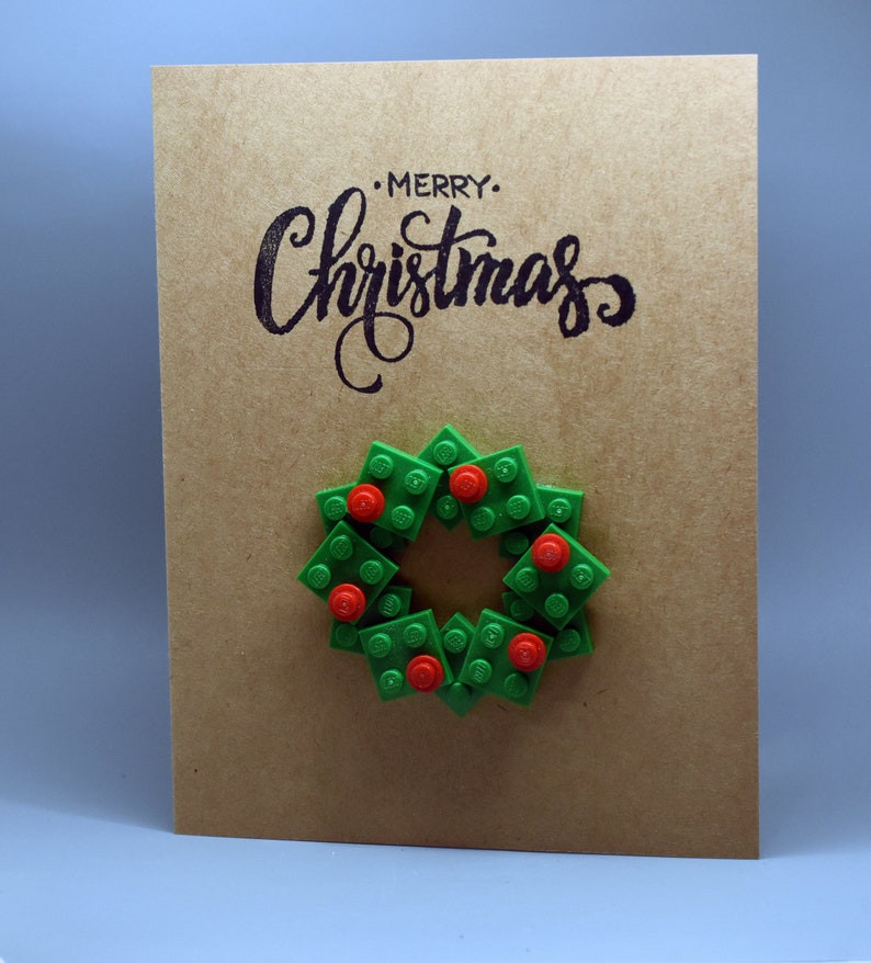 Christmas Card Made of Lego | Etsy