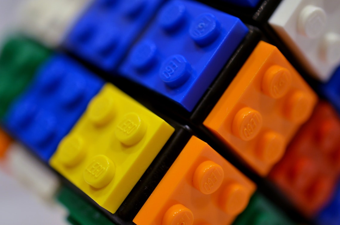 Rubik's-type Cube Made of Lego | Etsy