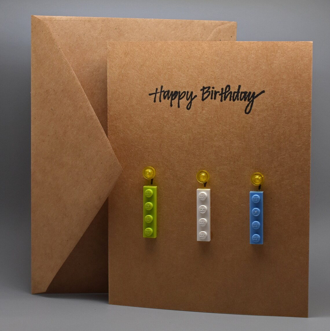 Birthday Card Made of Lego - Etsy