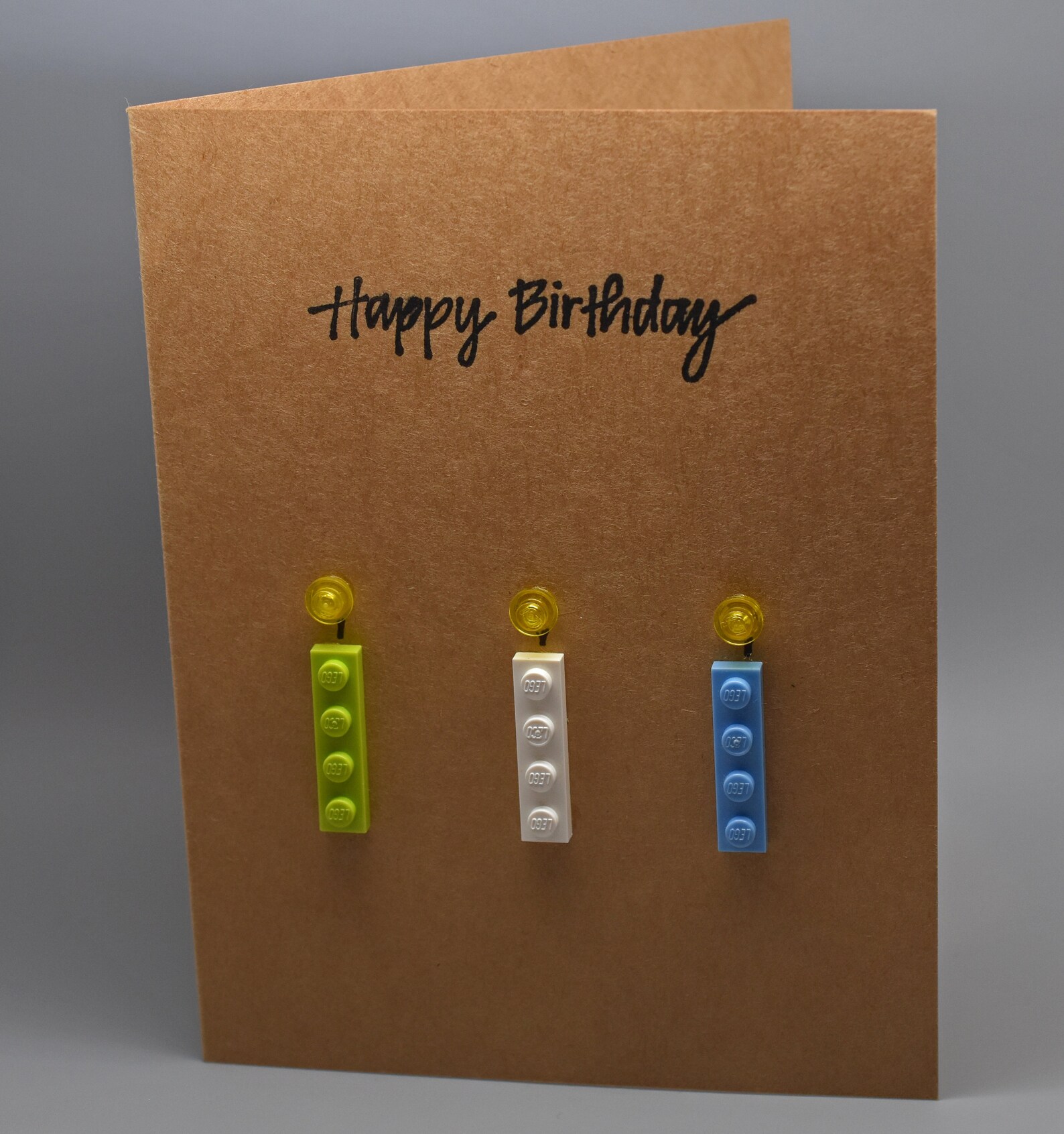 Birthday Card Made of Lego - Etsy