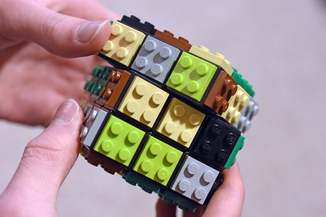 Rubik's-type Cube Made of Lego With Minecraft Similar Colors - Etsy