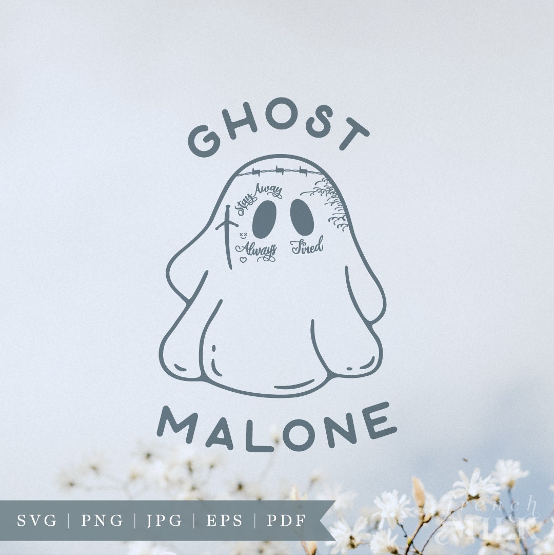 Ghost Malone SVG Funny Fall Halloween Shirt Cute Ghost PNG - Etsy