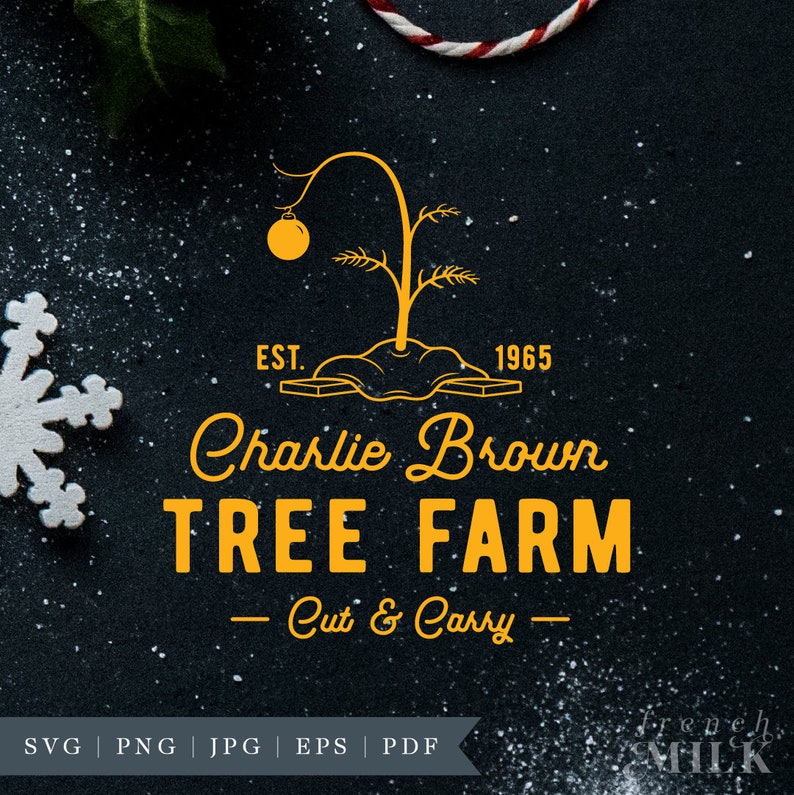 Charlie Brown Christmas SVG EPS | Peanuts Tree Farm Sign | Cut File for ...