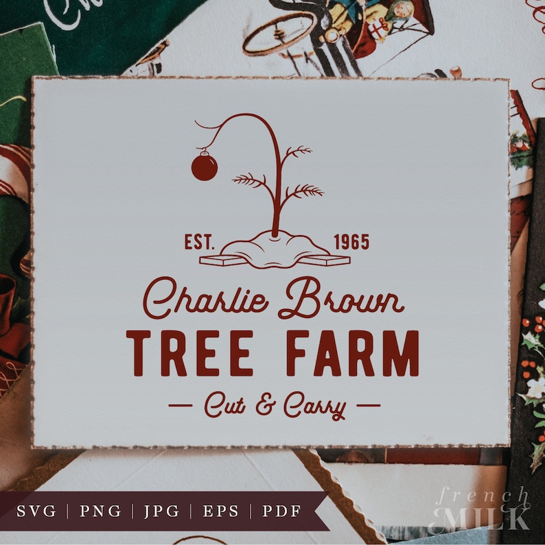 Charlie Brown Christmas SVG EPS Peanuts Tree Farm Sign Cut - Etsy