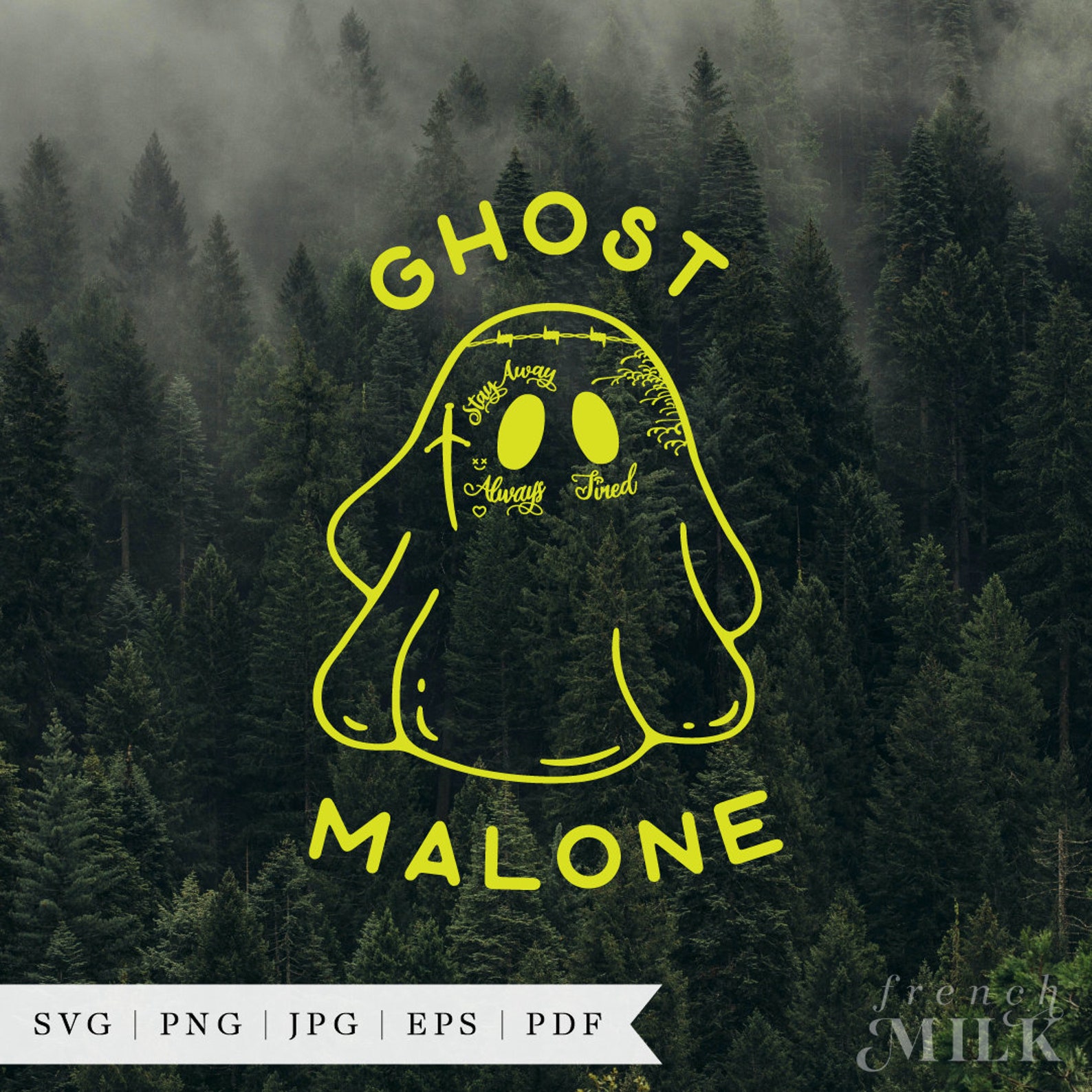 Ghost Malone SVG | Funny Fall Halloween Shirt | Cute Ghost PNG EPS - Etsy