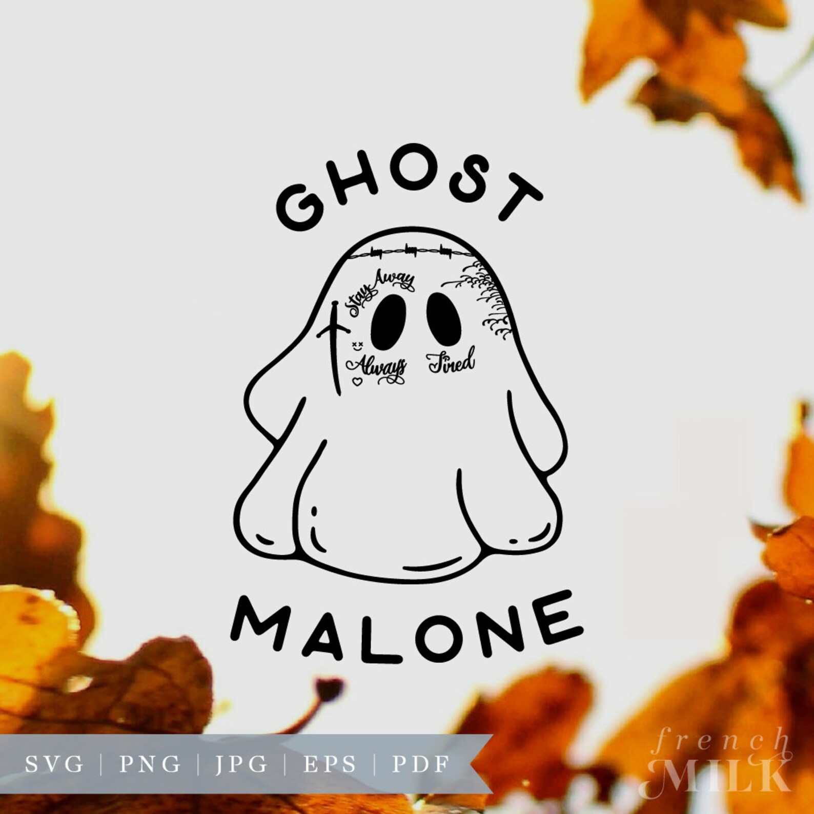 Ghost Malone SVG Funny Fall Halloween Shirt Cute Ghost PNG - Etsy