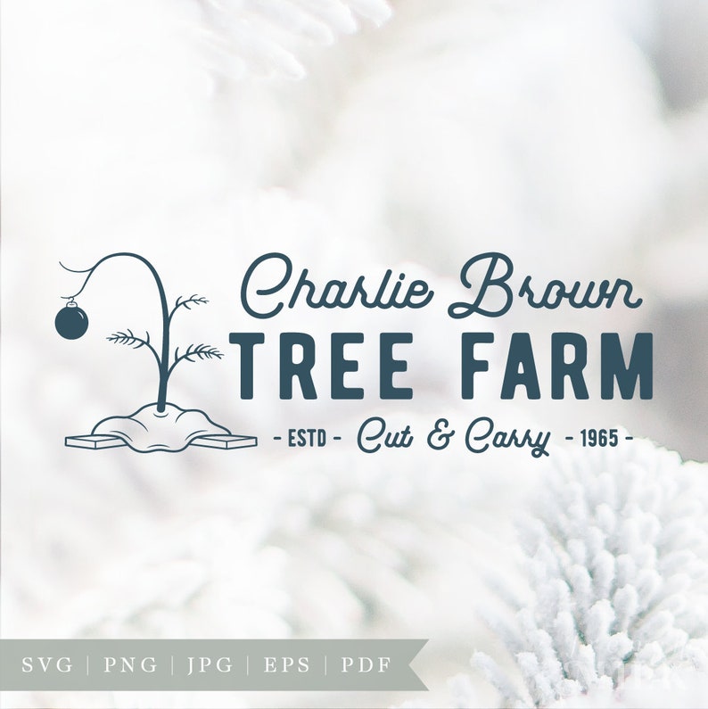 Charlie Brown Christmas SVG EPS Peanuts Tree Farm Sign Cut - Etsy
