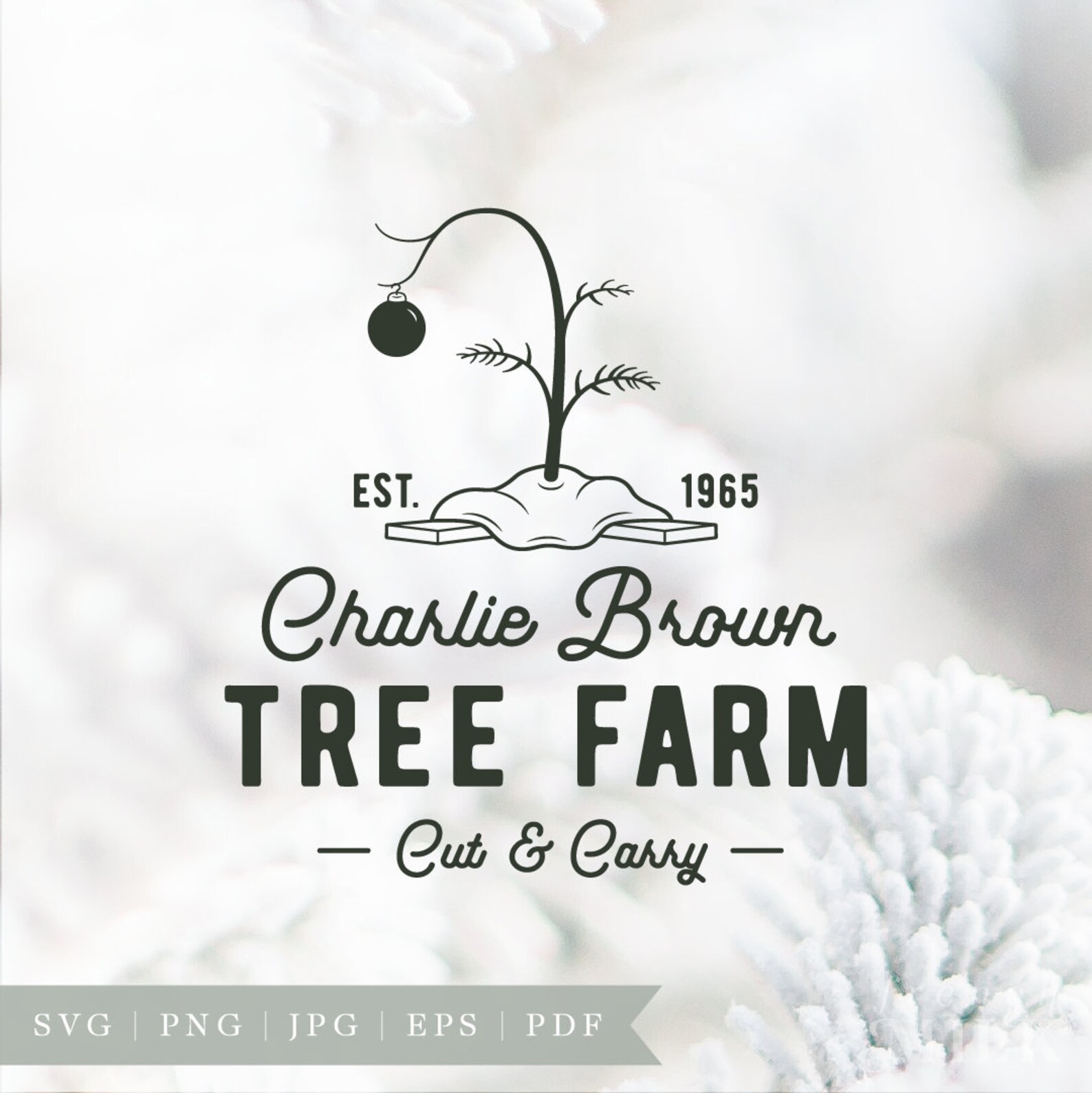 Charlie Brown Christmas SVG EPS | Peanuts Tree Farm Sign | Cut File for ...