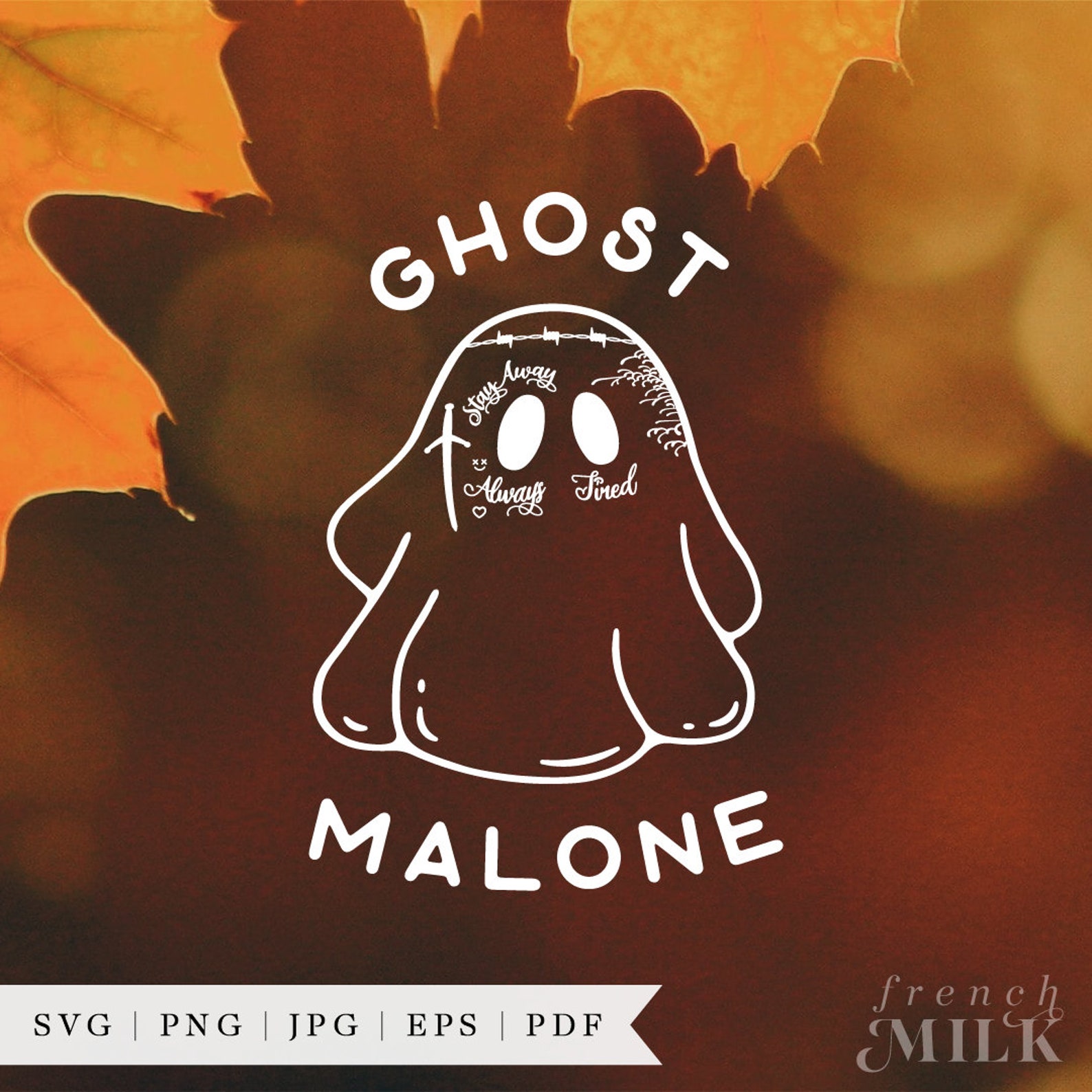 Ghost Malone SVG | Funny Fall Halloween Shirt | Cute Ghost PNG EPS - Etsy