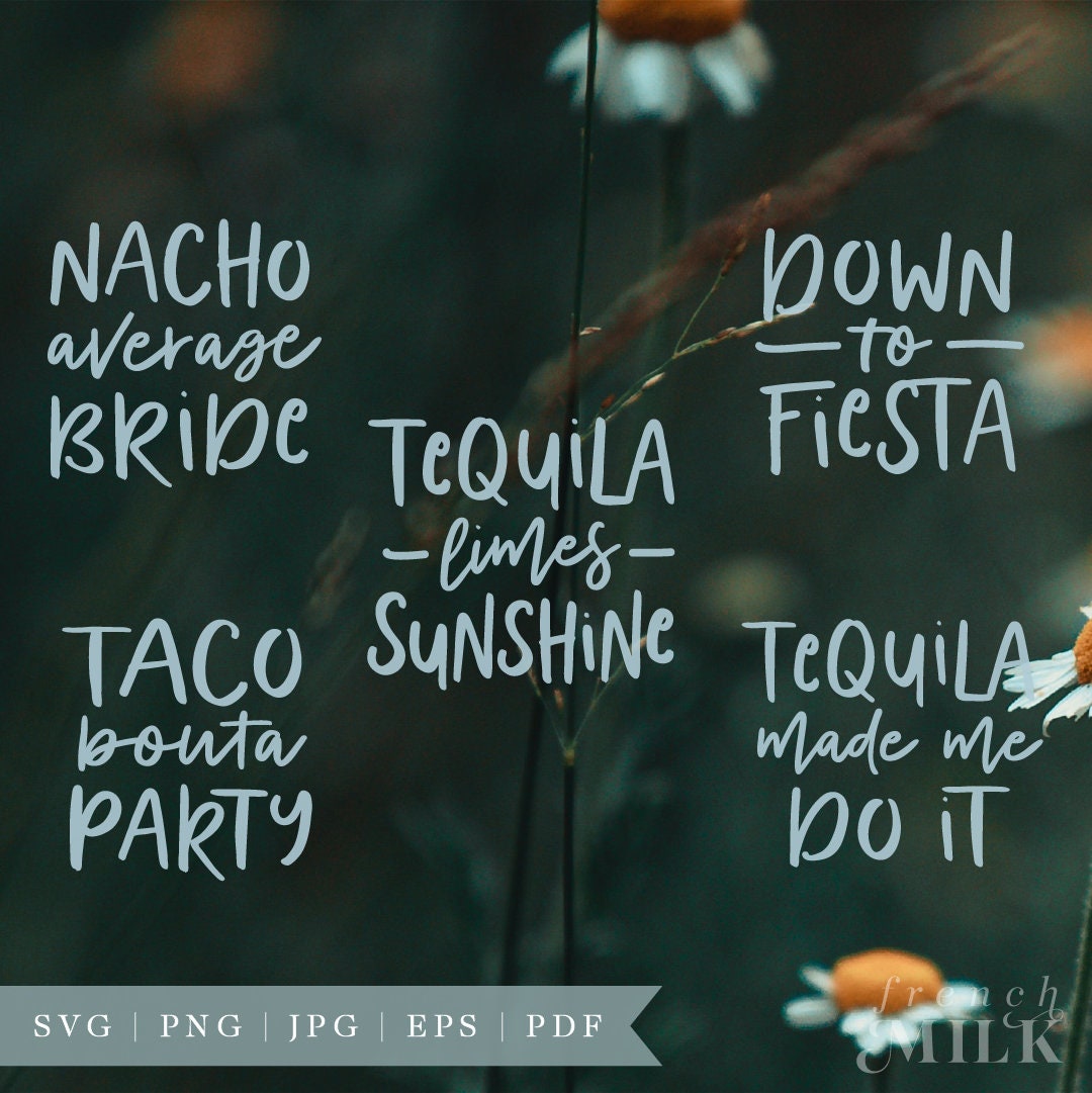 Nacho Average Bride Bachelorette SVG Bundle Bridesmaid Party - Etsy