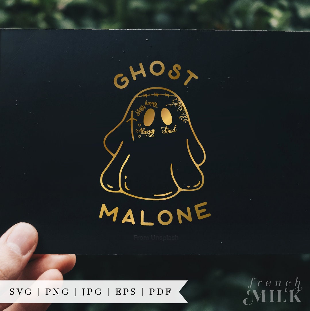 Ghost Malone SVG Funny Fall Halloween Shirt Cute Ghost PNG - Etsy