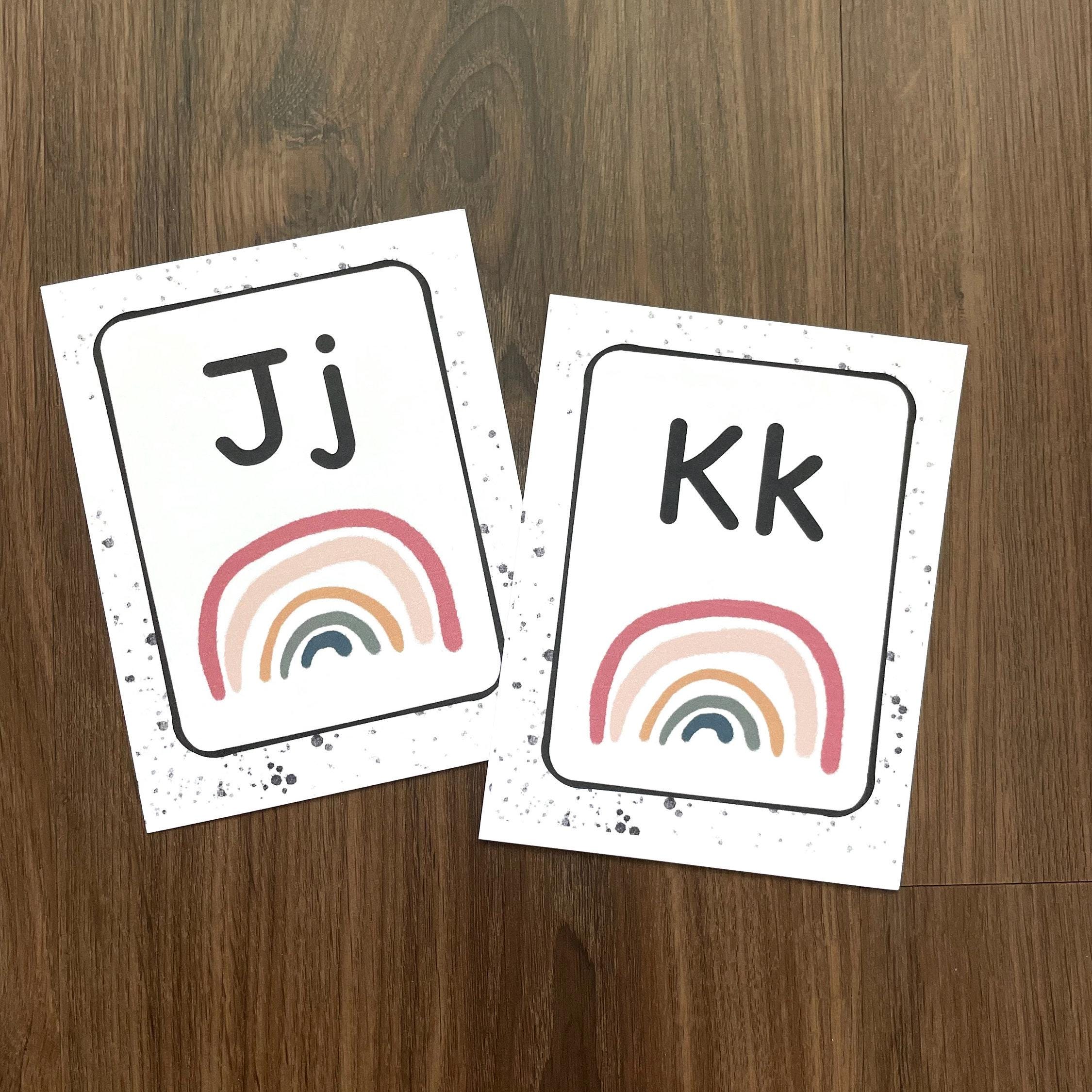 Rainbow Alphabet Cards - Printables - Etsy