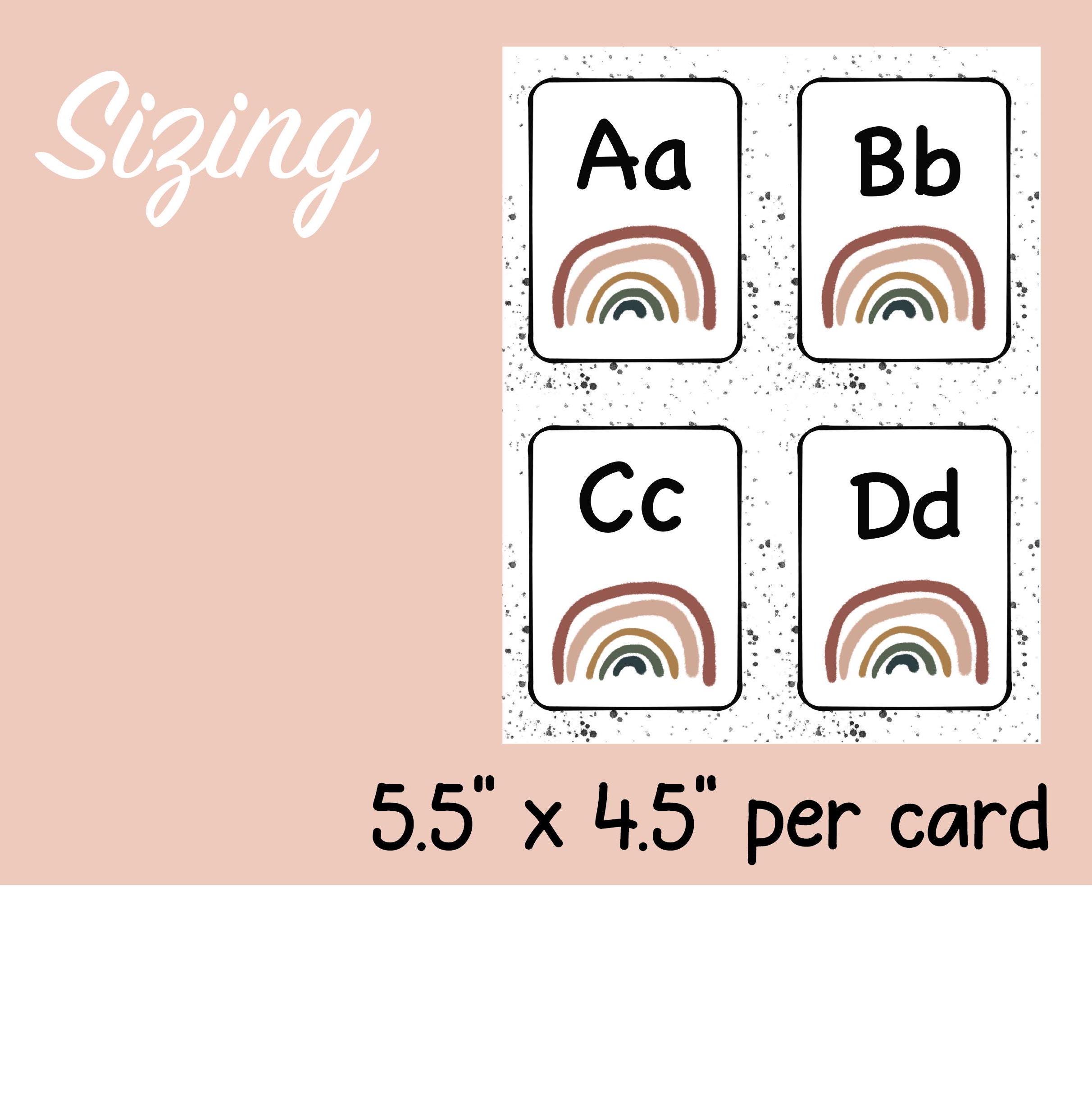 Rainbow Alphabet Cards - Printables - Etsy