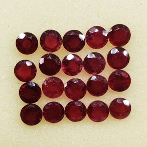 6 Mm Natural Ruby Cut Stone , Faceted Ruby Cut Stone, Ruby Gemstone ...
